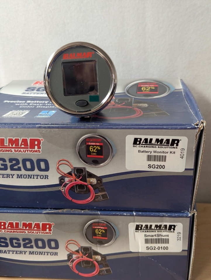 NEW Balmar SG200 Battery Monitor Kit w/4 shunts for FOUR BATTERY BANKS ...