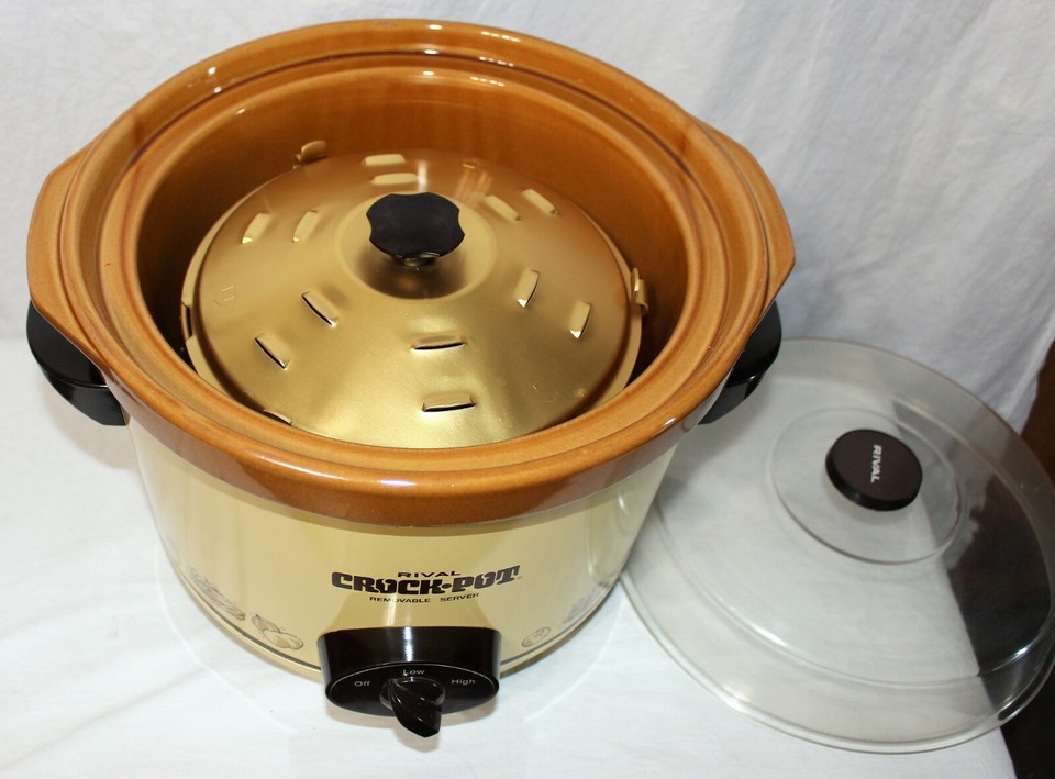 RIVAL 3654/1 SLOW COOKER CROCK POT WITH REMOVABLE SERVER & BREAD 'N ...