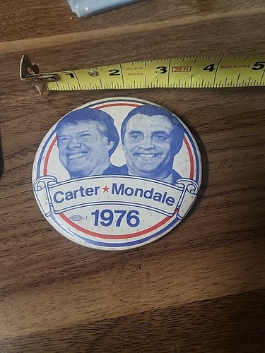 VINTAGE 1 3/4" PINBACK #D8-024 - POLITICAL - CARTER - MONDALE 1976 | eBay