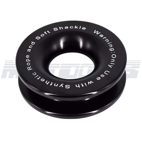 Black Recovery Ring Snatch Ring Block Pulley Soft Shackle Winch Rope ...