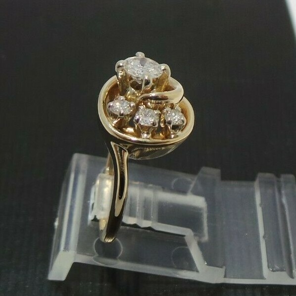 ESTATE 14K YG LADIES DIAMOND RING .50 tcw SZ 5 G118175-2 4.34 grams | eBay