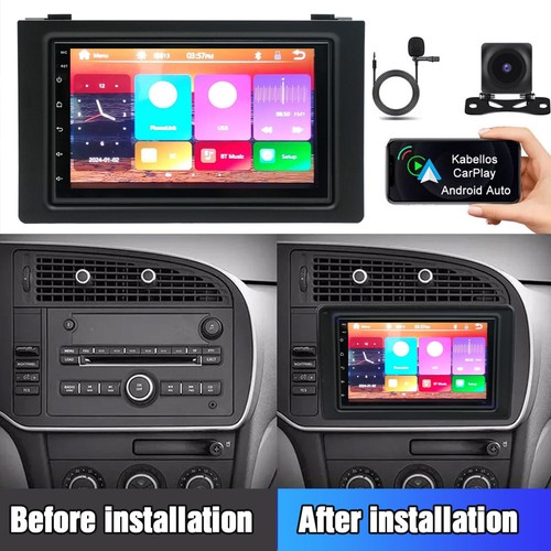 7'' For 2007-2011 Saab 9-3 93 Carplay Android Auto Stereo Radio GPS ...
