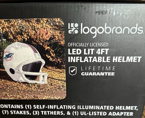 Logo Brands Officially Licensed NFL 4' Inflatable Team Helmet Miami ...