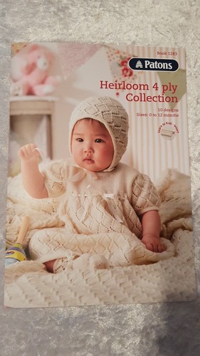 Patons Pattern Book #1283 Heirloom 4 Ply Collection 10 Designs to Knit ...