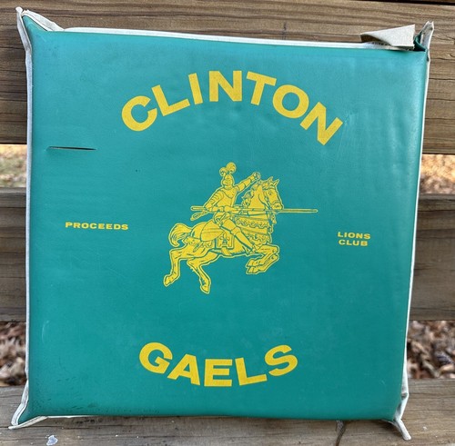 clinton massachusetts ma vintage advertising Gaels football cushion ...