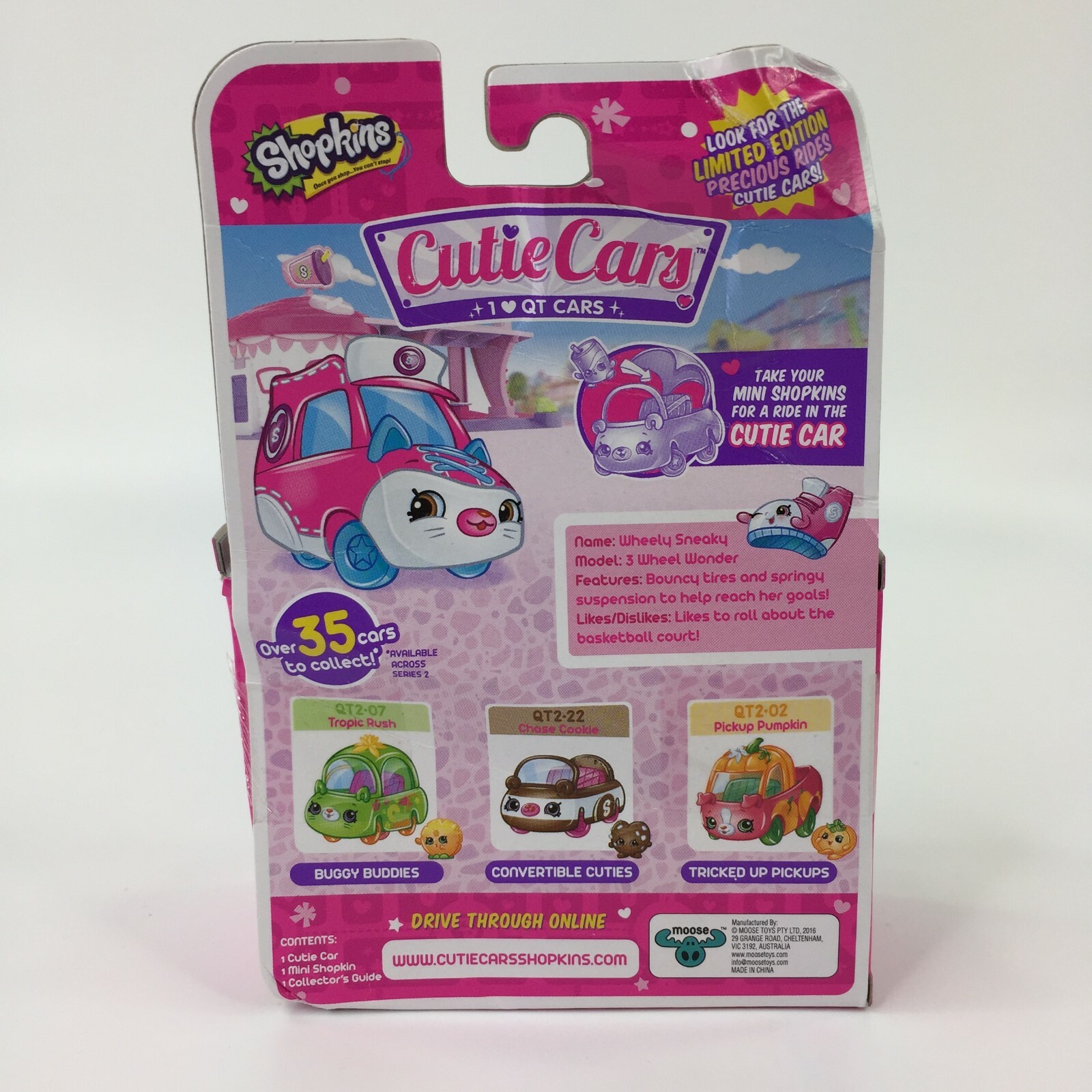Shopkins Cutie Cars QT2-10 Wheely Sneaky Die-Cast Car Mini Shopkin ...