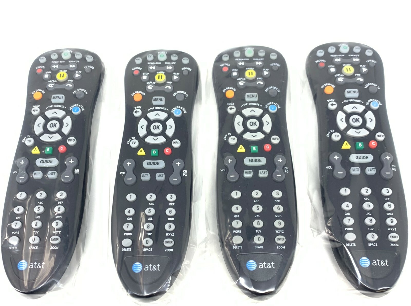 4 x AT&T S10-S4 Universal Remote Control For Receivers & SetTop Boxes W ...