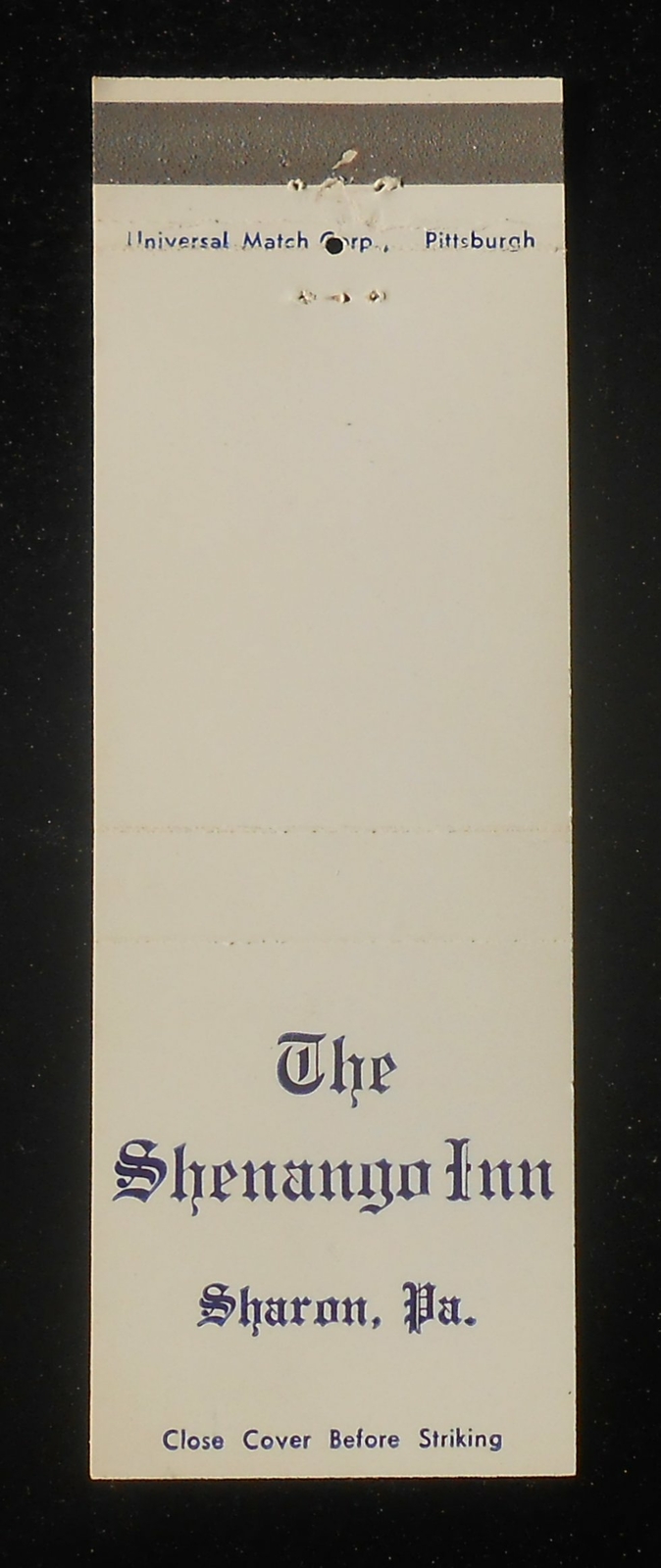 1960s The Shenango Inn Sharon PA Mercer Co Matchbook Pennsylvania | eBay