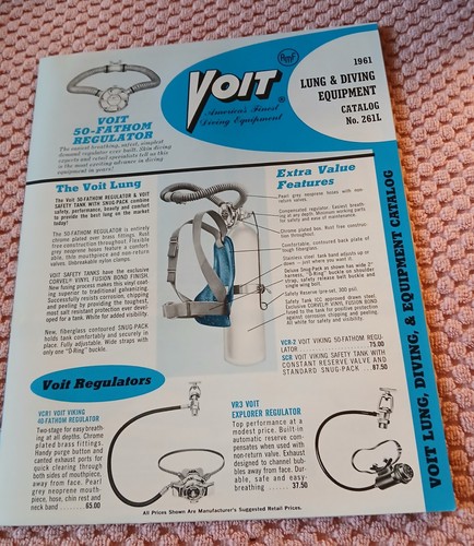 1961 VOIT SPORTS CATALOG - Lung & Diving Equipment 261L (Scuba) | eBay