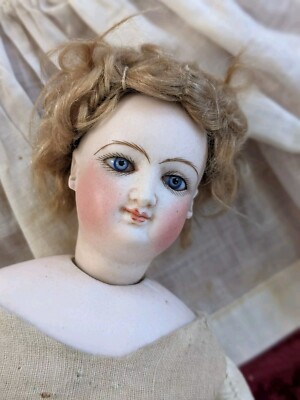11" Antique Smiling Bru French Fashion Doll Bisque Head Original Small ...
