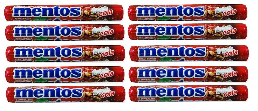MENTOS FRESH COLA - 10x37.5G = 375G - LIMITED SUMMER FLAVOUR - CHEWY ...