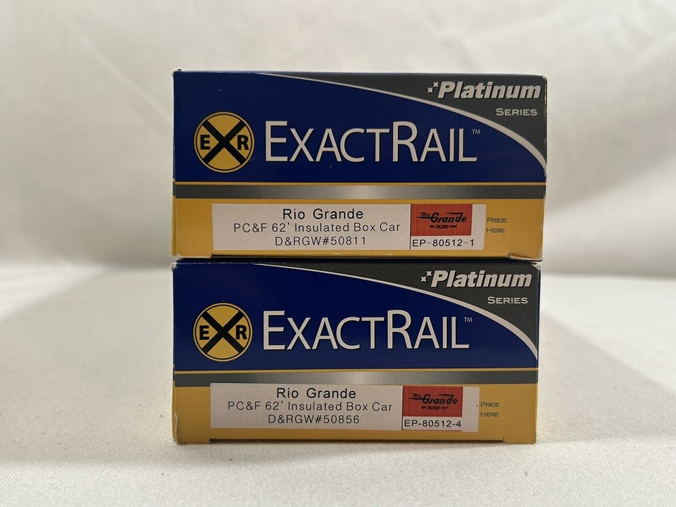 HO Scale Exactrail Rio Grande PC&F 62’ Insulated Box Cars Brand New | eBay