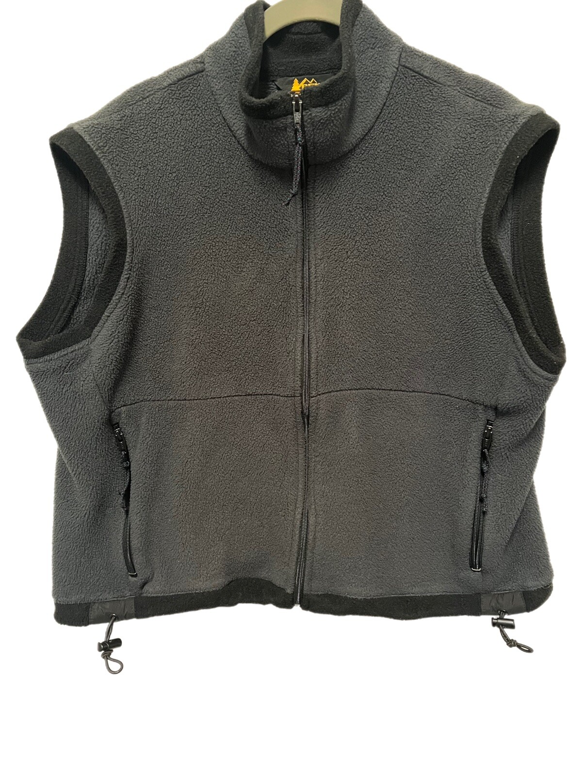 VTG REI Vest Men Medium Gray Fleece Full Zip Pockets Hiking Outdoors ...