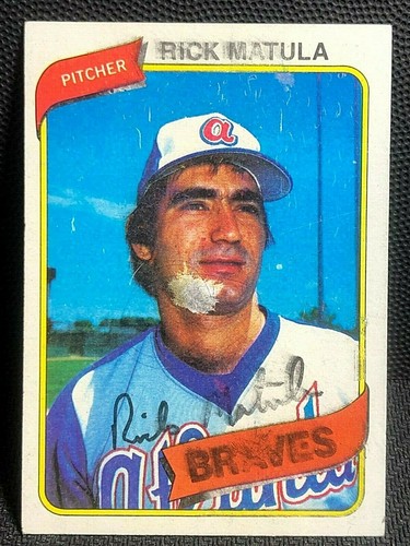 RICK MATULA 1980 Topps ERROR Ink Smudge Name / Team & Blotches Card ...