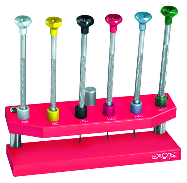 HOROTEC 01.201-D Assortment of 6 watchmaker screwdrivers with aluminium ...