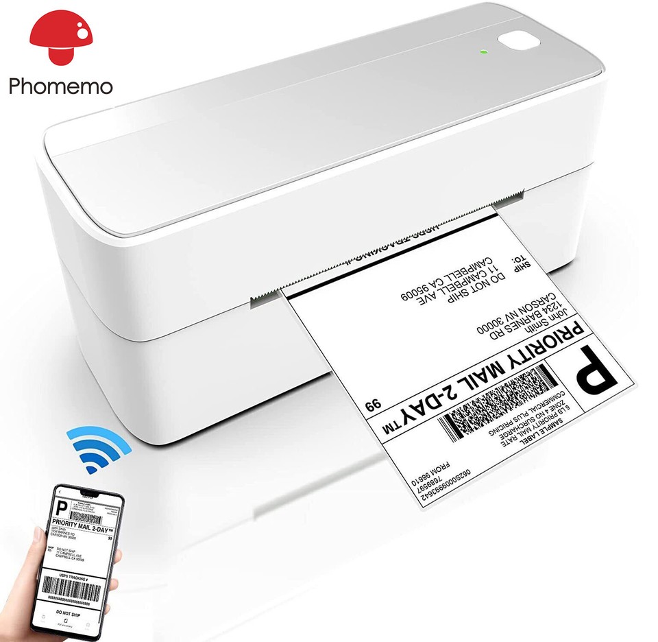 Bluetooth Thermal Shipping Label Printer Wireless 4x6 Support Phones ...