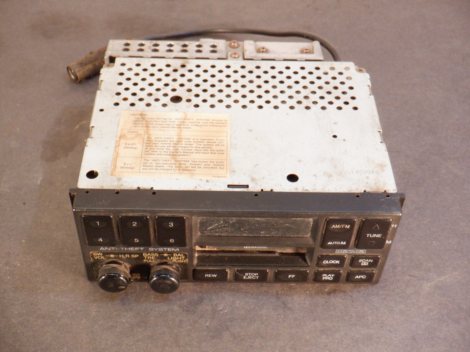 Mazda Miata OEM Factory Radio 90-97 Na01 66 Ac0 for sale online | eBay