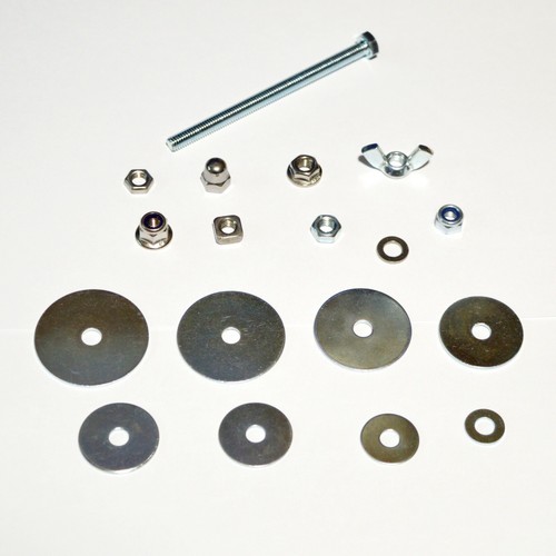 M6 x 150mm Full Thread Bolts With Choice Nuts & Oversize Washers BZP ...