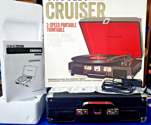 Crosley Portable Cruiser 3 Speed Turntable Record Player Mod. CR8005A ...
