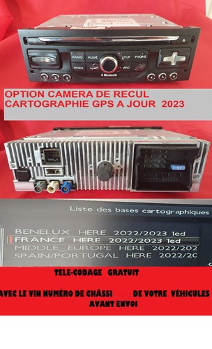 AUTORADIO GPS USB BLUETOOTH CAMERA RECUL RT6 RNEG2 PEUGEOT CITROËN ...