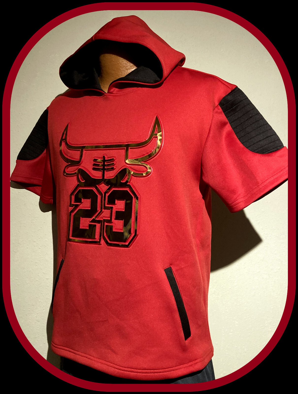 2017 MICHAEL JORDAN CHICAGO BULLS DIAMOND STASH HOODED SS SWEATSHIRT ...