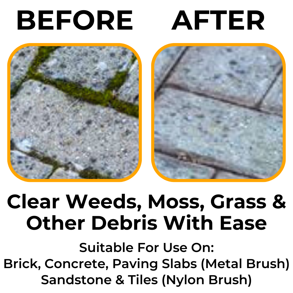 Electric Weed Remover Brush Tool Moss Patio Block Paving Cleaner 1.5kg ...
