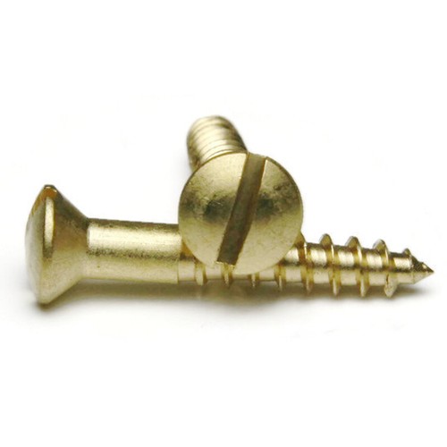 #8 Slotted Oval Head Wood Screws Brass Screws for Wood - Select Length ...