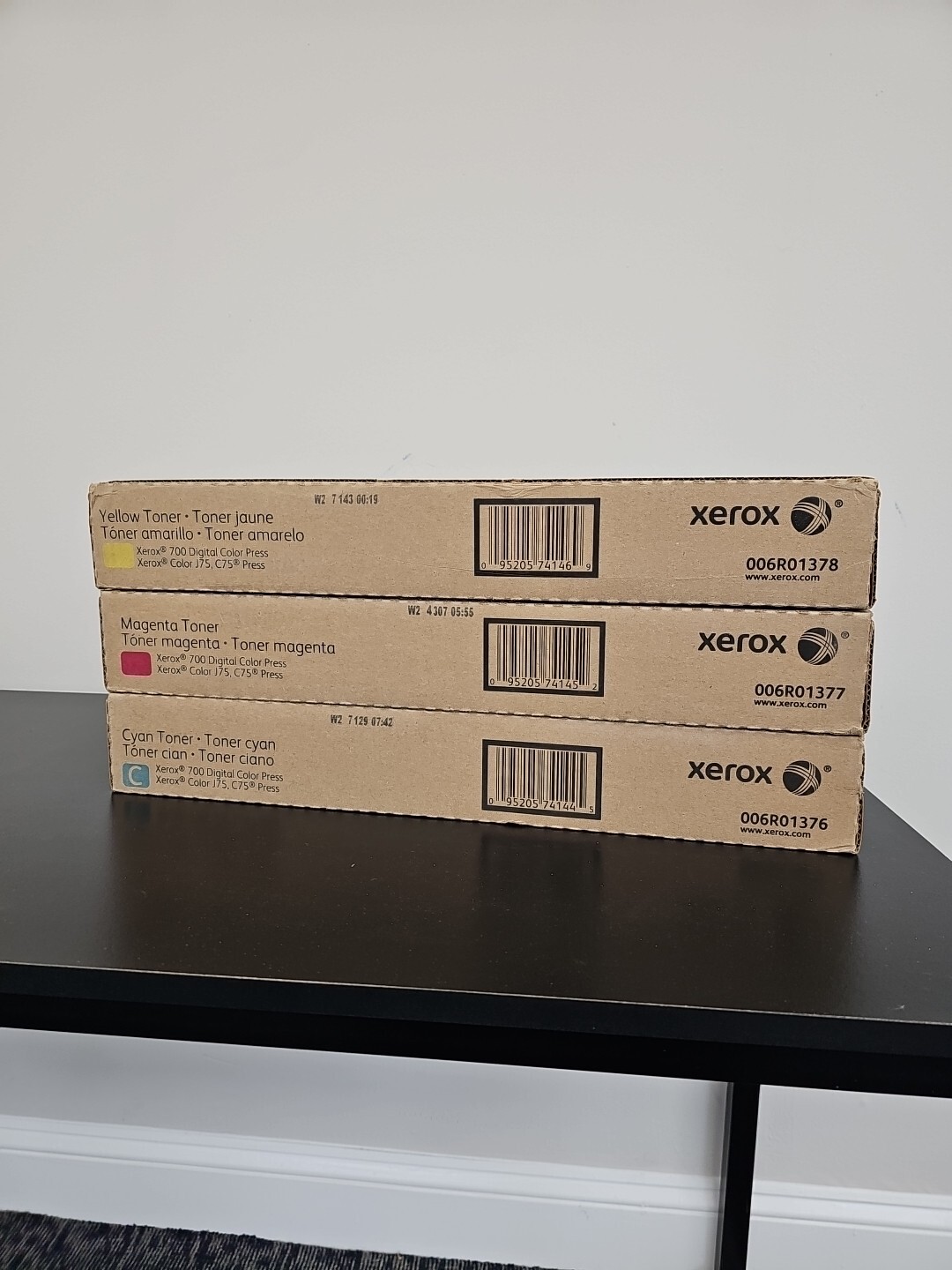 Genuine New Xerox 700 J75 C75 Press Cyan Magenta Yellow Toners Sealed ...