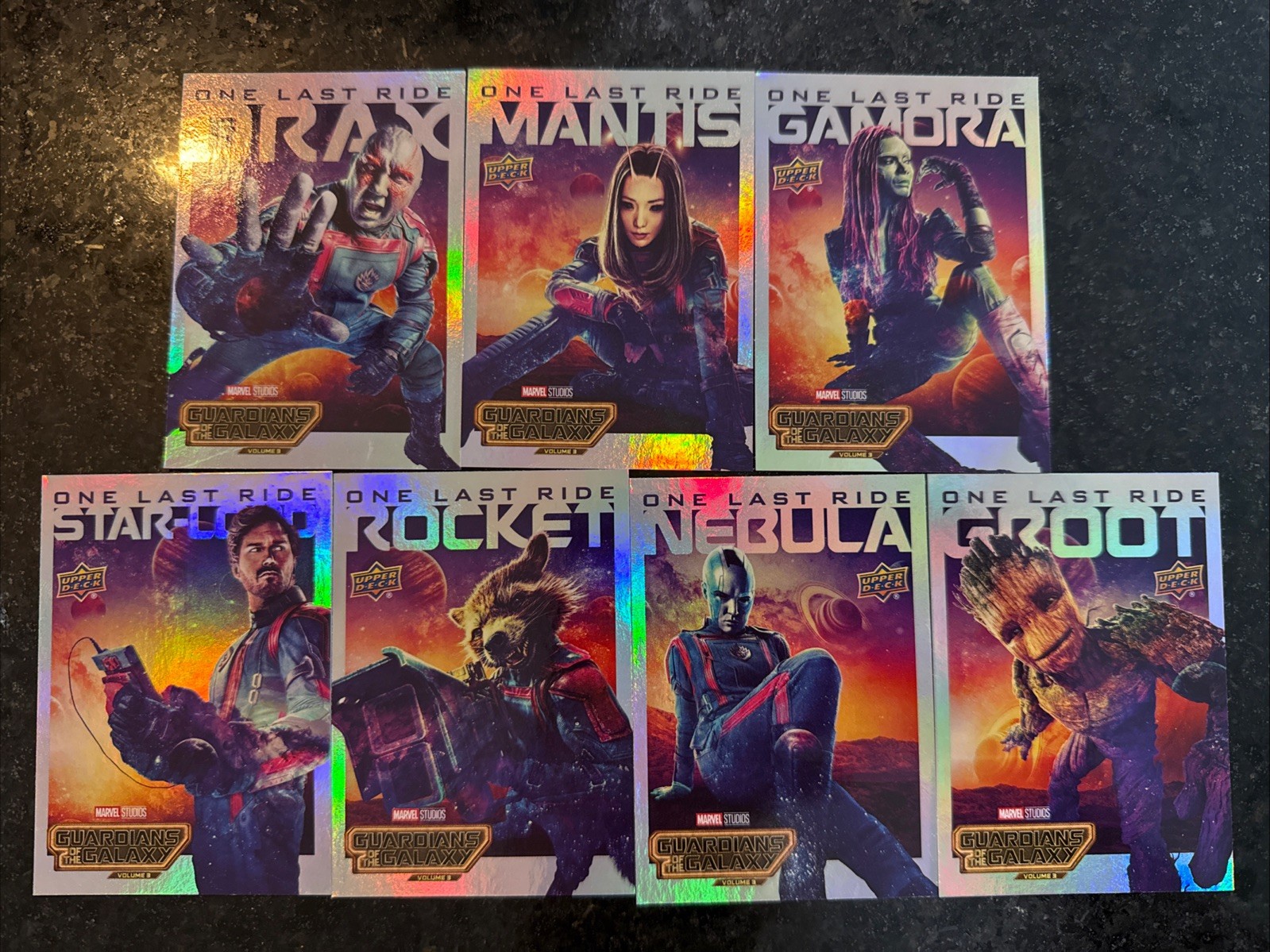 ONE LAST RIDE SET: 2024 UD Guardians of Galaxy Vol. 3 Complete 7-Card ...