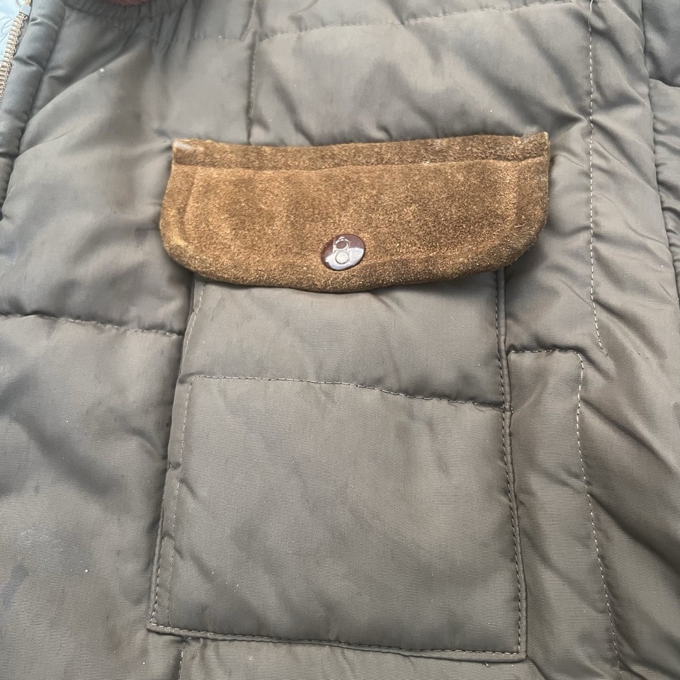 Vintage Bob Allen Quilted Shooting Jacket Suede Trim Puffer Men’s USA ...