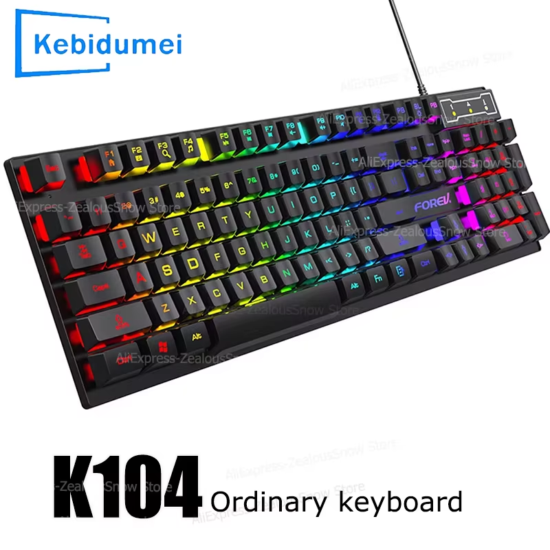 61 Keys Mechanical Keyboard Wired Gaming Keyboard for Laptop Desktop ...