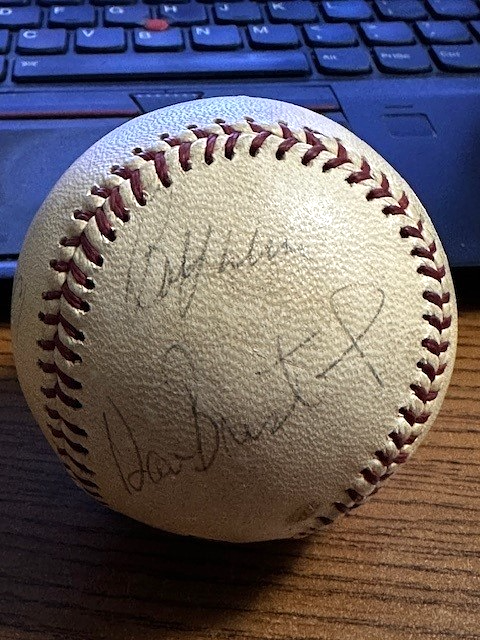 1982-83 PHILLIES COACHES SIGNED AUTOGRAPHED LL BASEBALL! DERON JOHNSON ...