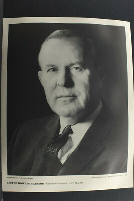 Lester Bowles Pearson Print of International Portrait Gallery Vintage ...