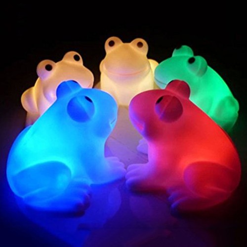 Cute Magic LED Night Light Frog Shape Colorful Color Changing Lamp Room ...