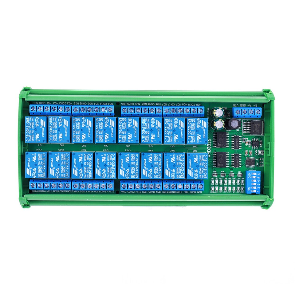 16 Channel PLC Controller Serial Port Switch RS485 Relay Module Switch ...