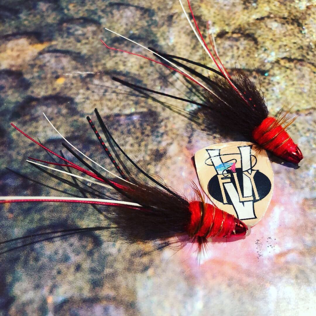 2 V Fly Stor Lax Legs 11 Tungsten CH Red Francis Salmon Tube Flies with ...