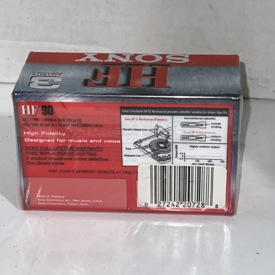 New Genuine Sony HF 90 Hi Fi Fidelity Blank Cassette Tapes, 90 Min ...