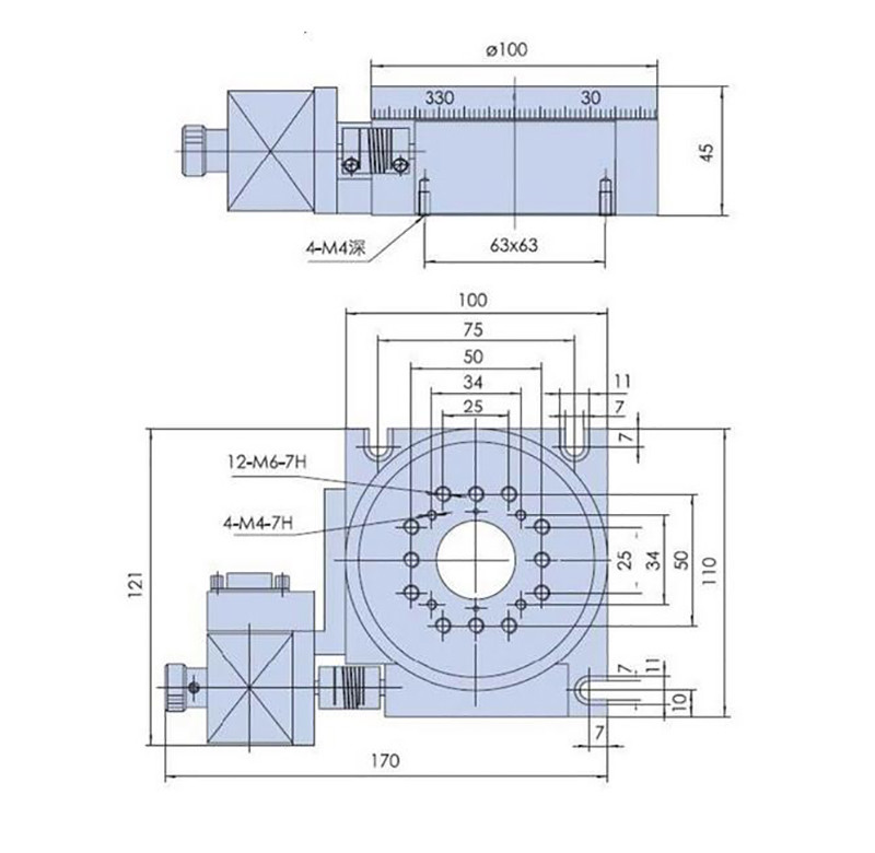 Electric Rotating Machine Optical Rotating Platform Rotation Stage ...