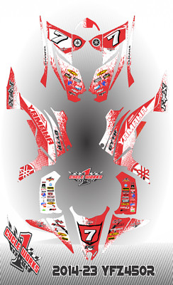 Yamaha YFZ 450R YFZ450R QUAD 14-23 SEMI CUSTOM GRAPHICS KIT tricked2 | eBay