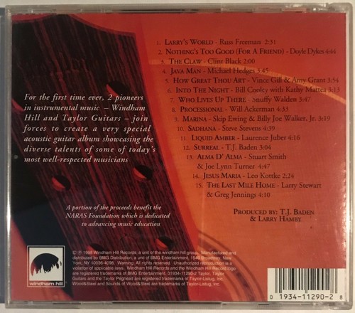 Windham Hill Collection ~ "Sounds of Wood & Steel" ~ 15 Track Music CD ...