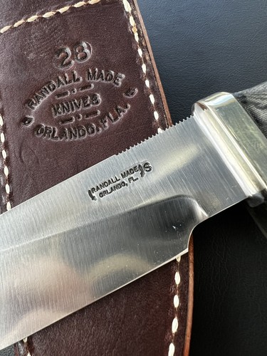 Randall Model 28 Woodsman Knife RMK Randall Made Knives BATTLE WORN ...