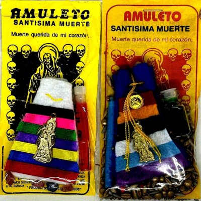 AMULET SANTA MUERTE 7 COLORES HOLY DEATH 7 COLORS AMULET TALISMAN MOJO ...