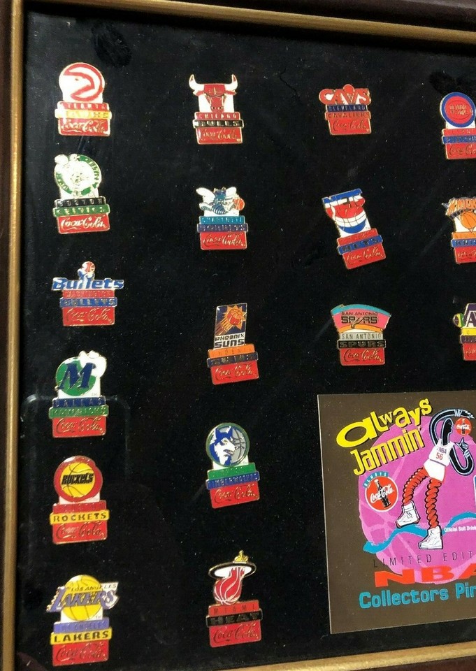 COCA COLA LIMITED EDITION NBA PIN SET (28) ALWAYS JAMMIN RARE Never ...
