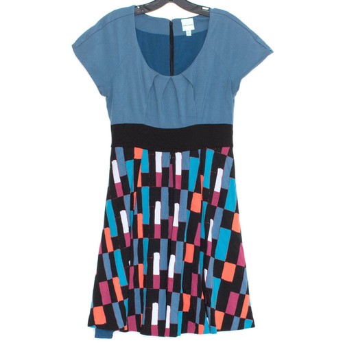 Plenty Tracy Reese Dress Retro Mod Boho Whimsical Playful Mini Blue ...
