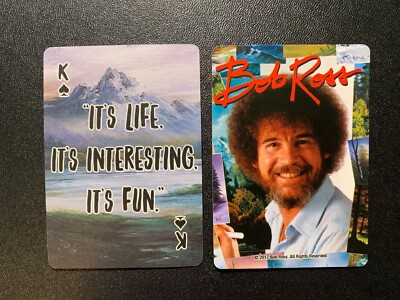 Swap Playing Card BOB ROSS IT'S LIFE IT'S INTERESTING IT'S FUN Single ...