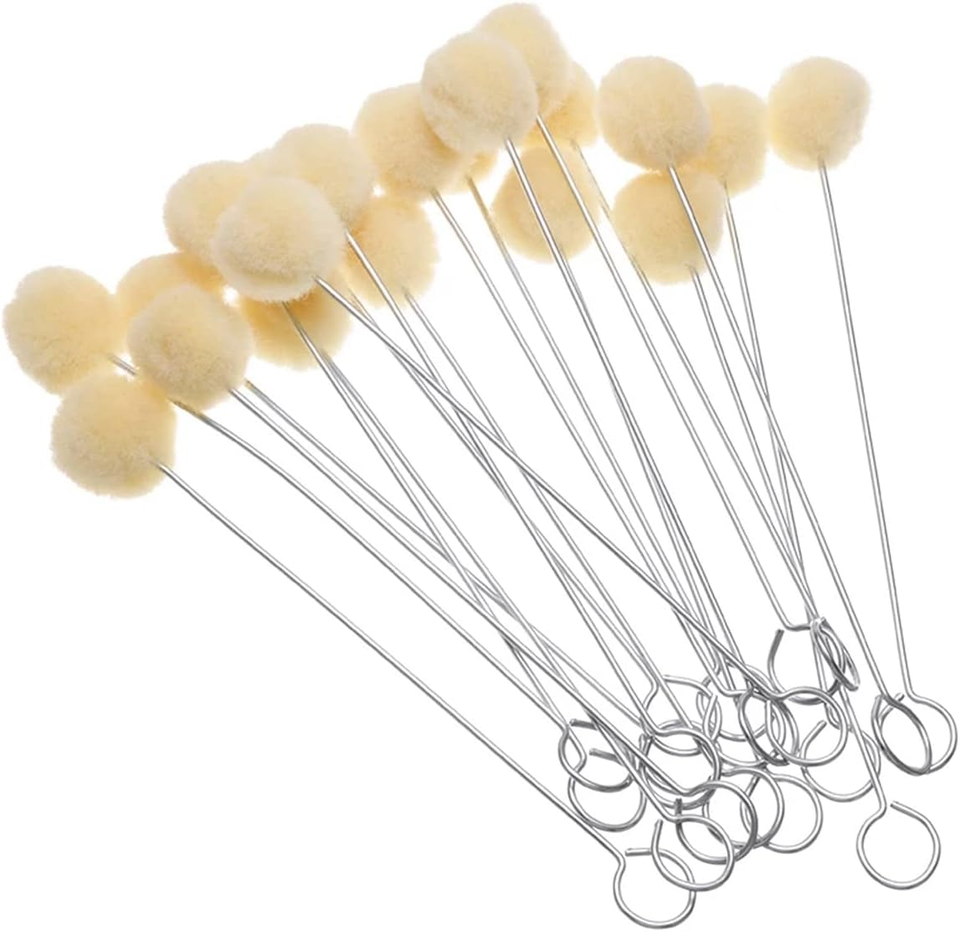 100 Pcs Wool Daubers, Leather Daubers Wool Daubers Ball Brush Leather ...