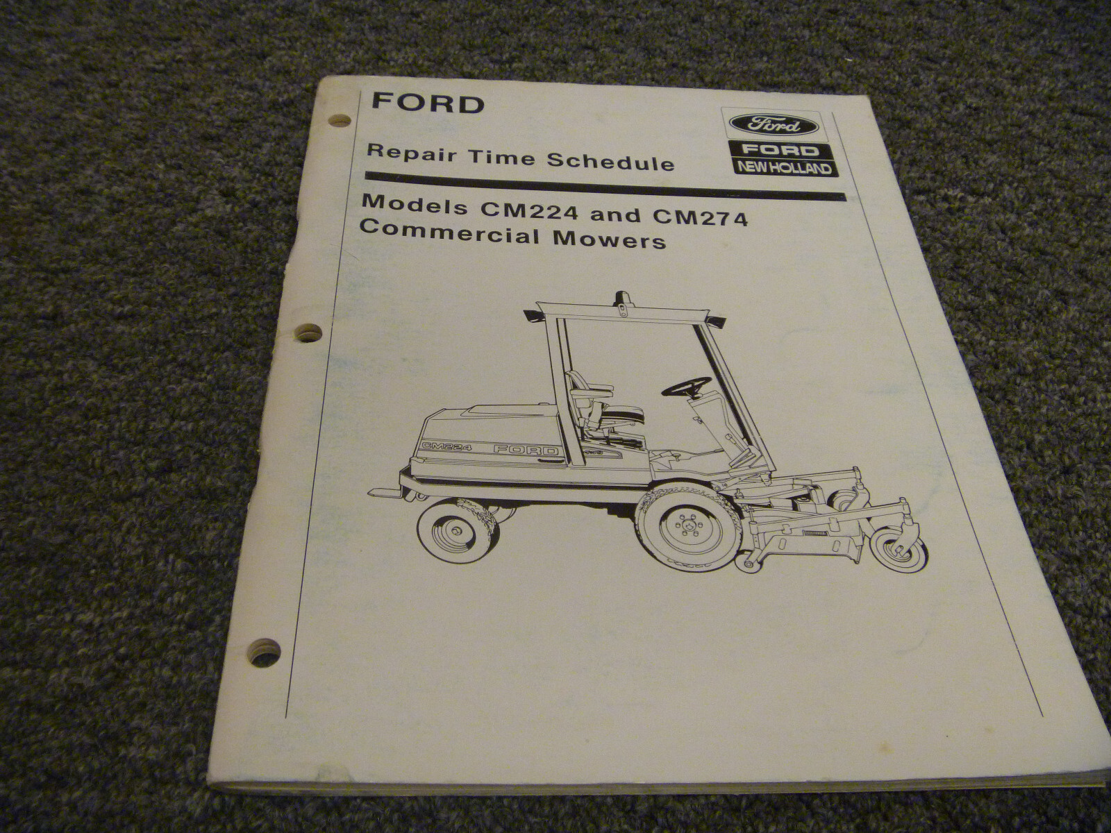 Ford New Holland CM224 CM274 Commercial Mowers Repair Time Schedule xz ...