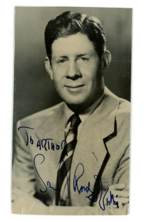 Autographed 3x5 Photo Actor Singer Entertainer Band Leader Rudy Vallée ...