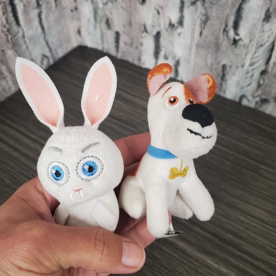 The Secret Life Of Pets SNOWBALL & MAX Mini Pocket Plush Character Toys ...