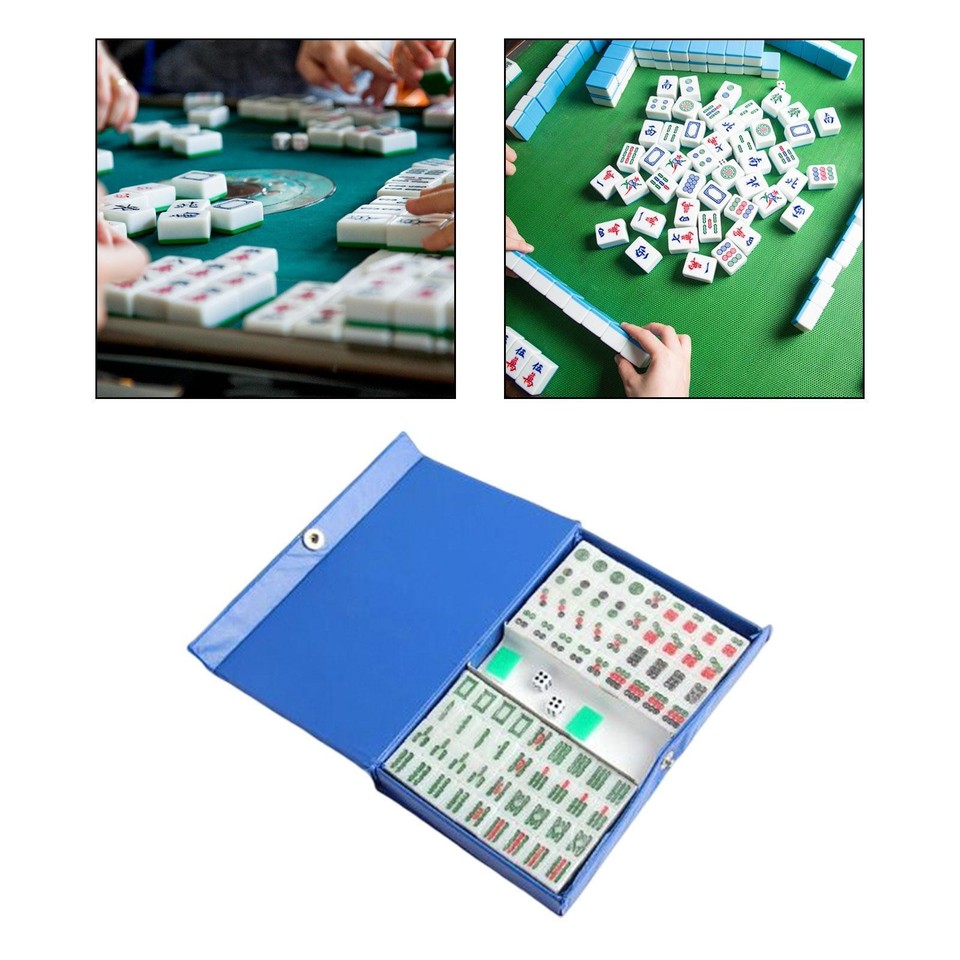 Mini Mahjong Set Indoor Entertainment Accessories Tiles Game | eBay